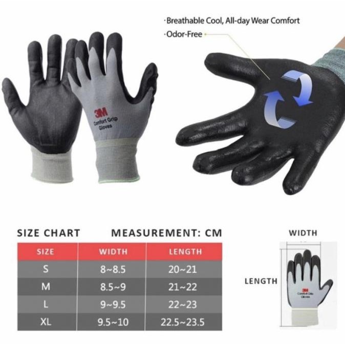 Jual Sarung Tangan 3M Comfort Grip / Safety Glove Listrik Ori Korea New ...