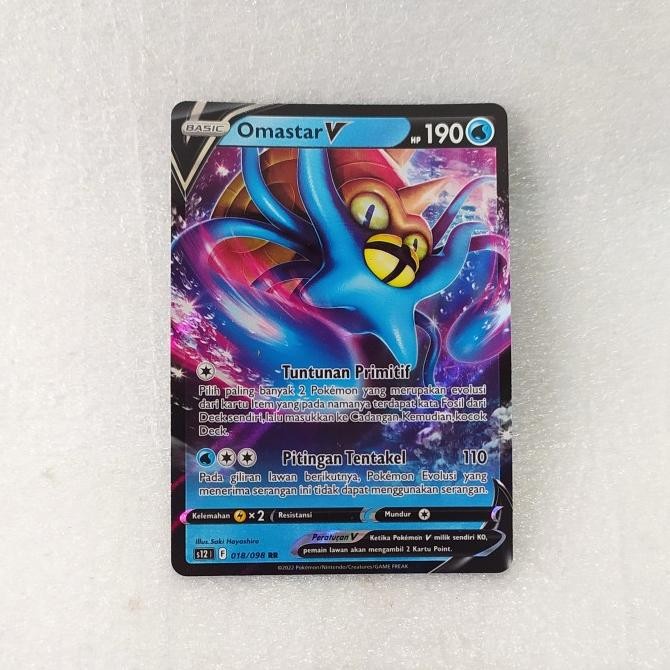 Jual kartu pokemon tcg indonesia omastar v s12 018/098 rr | Shopee Indonesia