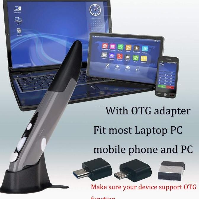Jual Mouse Wireless Optical Bentuk Pena - Mouse Pena - Mouse Pen - Pen ...