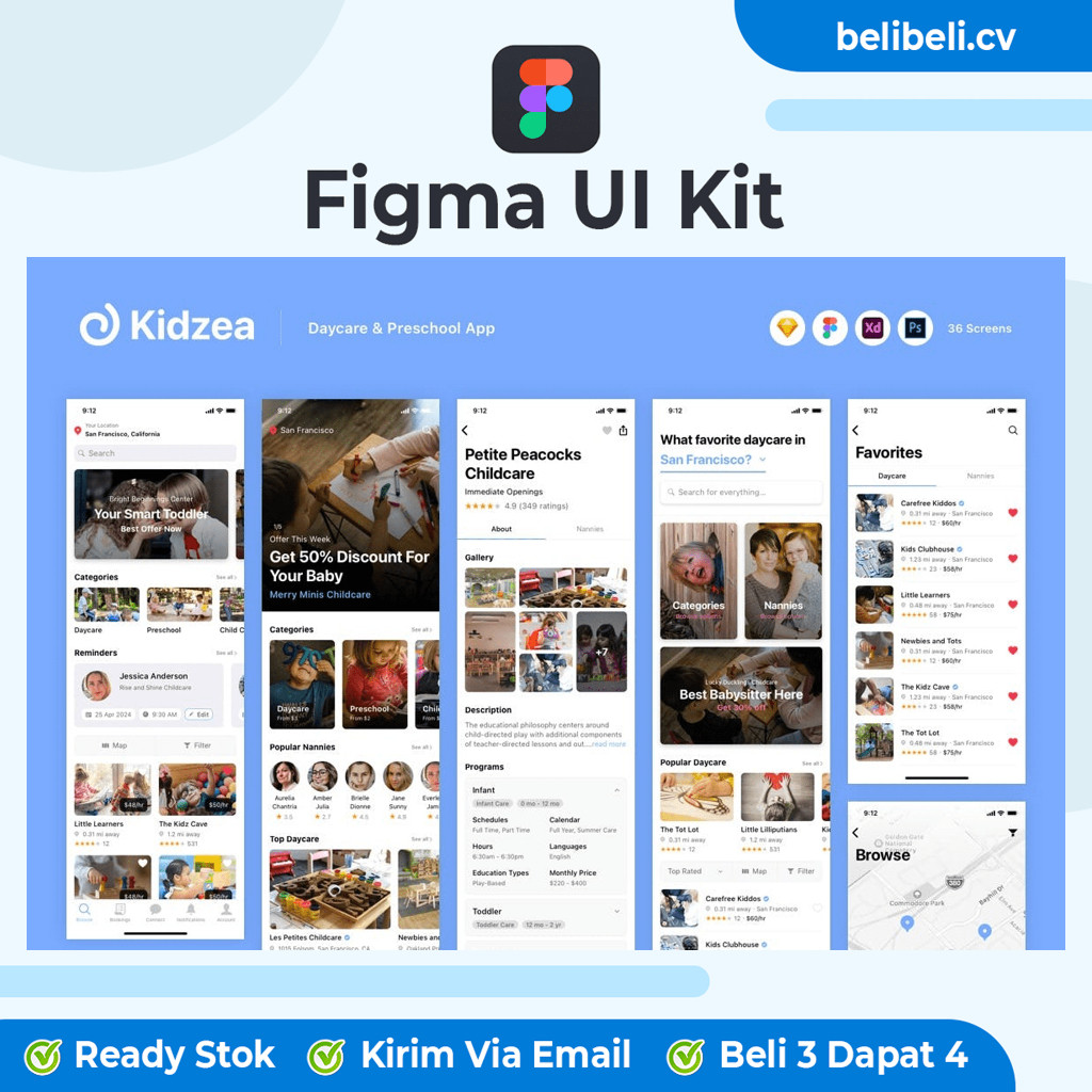 Jual Daycare Preschool Figma UI App | Shopee Indonesia