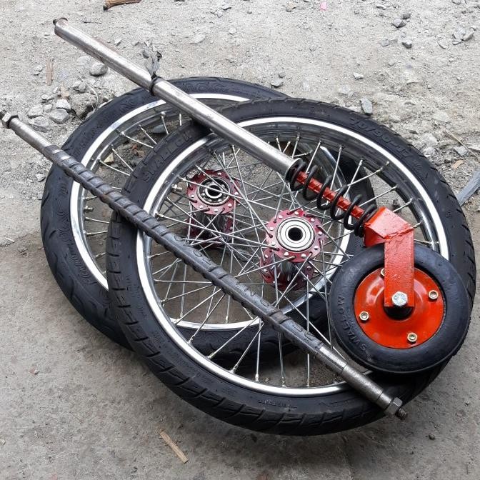 Jual Roda Gerobak Ruji Motor 17Inch & Roda Gletrek Roda Kastor Ban ...