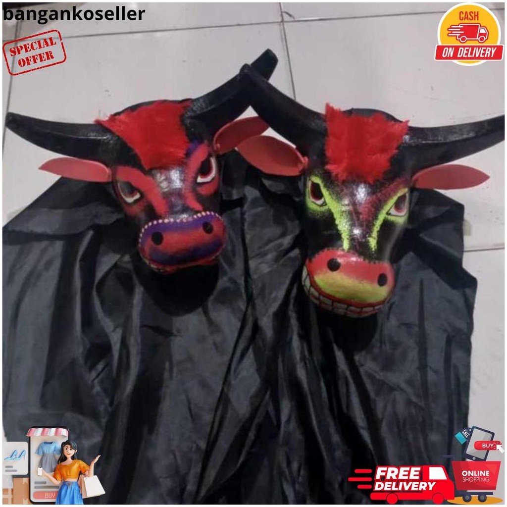 Jual Bantengan Besar Banteng Mberot Kemul Panjang Mainan Anak Jaranan ...