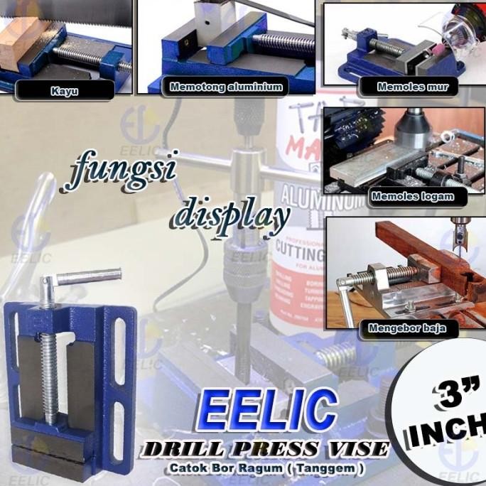 Jual EELIC CBR-3INCH Catok mesin bor ragum meja 3 inch catok bor duduk ...