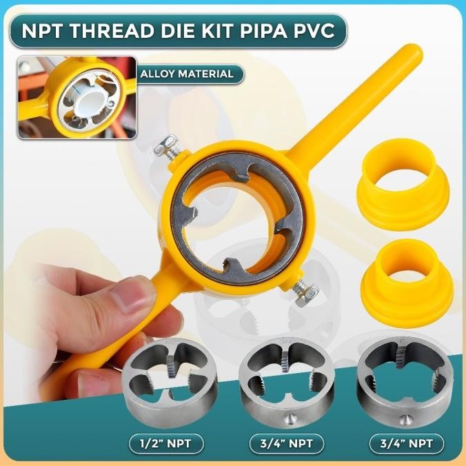 Jual ALAT SENAI PIPA PVC PIPE THREADER PIPE THREAD MAKER 1/2" 3/4" 1 ...