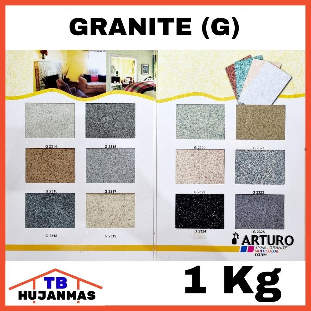 Jual ARTURO Cat Tembok Dinding Teksture 1 Kg Tipe Granite (G ...