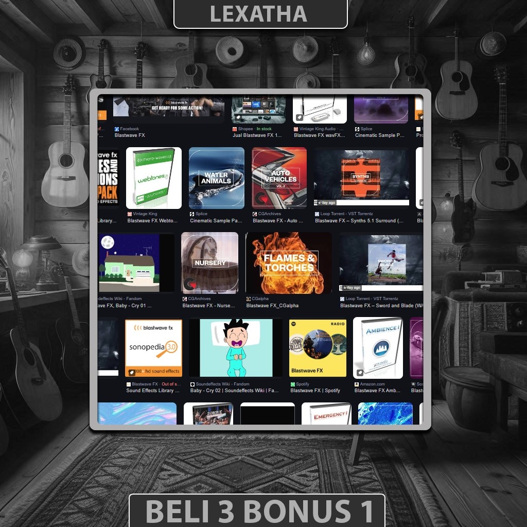 Jual Blastwave FX TERLENGKAP - Technology Tones - Swells - Forest and Woodlands - Flames and ...