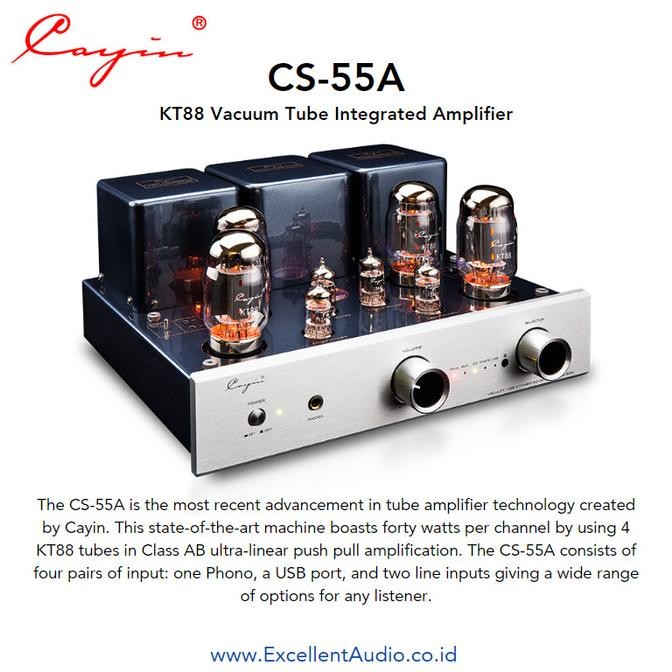 Jual INTEGRATED AMPLIFIER CAYIN CS-55A CS55A CS 55A / KT88 VACUUM TUBE ORIGINAL DAN TERPERCAYA ...