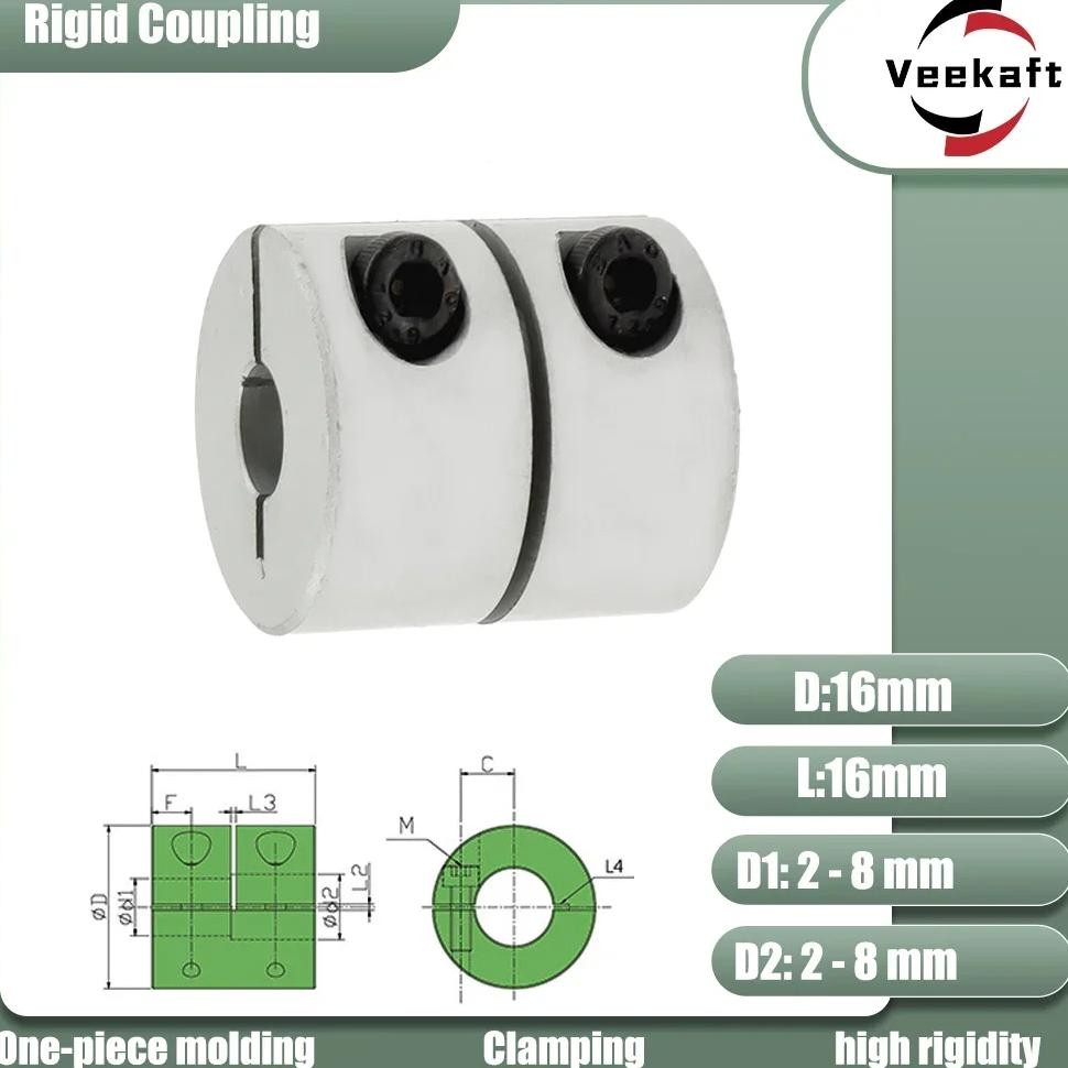 Jual IMPORT RIGID SHAFT COUPLER CLAMP STEPPER SERVO MOTOR COUPLING 3D ...