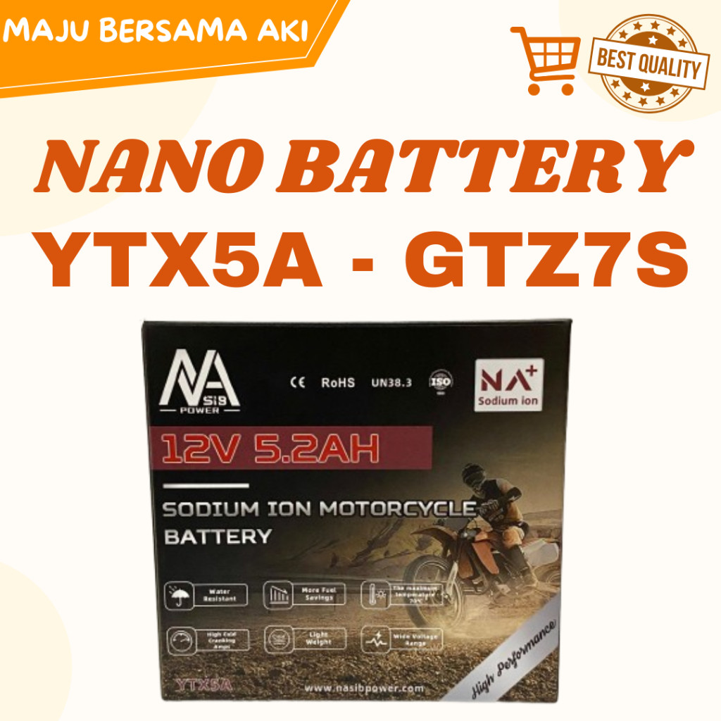 Jual Aki Motor Yamaha NMax New, Aerox 155 C YTX5A/GTZ7S Nano Battery ...