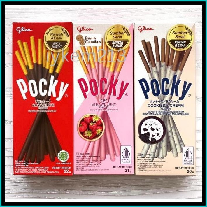 Jual GLICO POCKY MINI 22 GRAM - SNACK COKLAT STRAWBERRY COOKIES ...