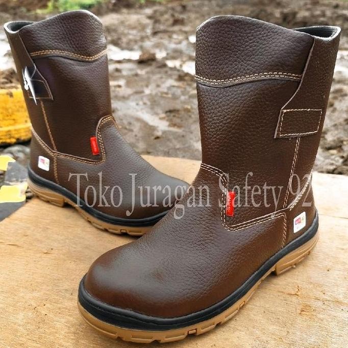 Jual Spesial Sepatu Safety Kulit Sapi Asli Welder Tahan Panas Api Las ...