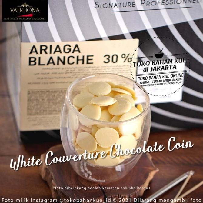 Jual Valrhona Ariaga Blanche 30% 100gr Couverture Chocolate White Coin ...