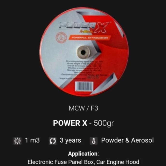 Jual POWER X FIREBLOCK APAR OTOMATIS Power X Powder 500 gr | Shopee ...