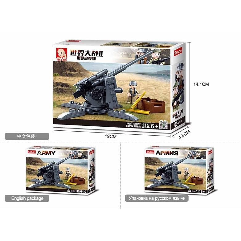 Jual Mainan Edukasi Anak Brick Sluban M38-B0852 Army Meriam - German 88 ...
