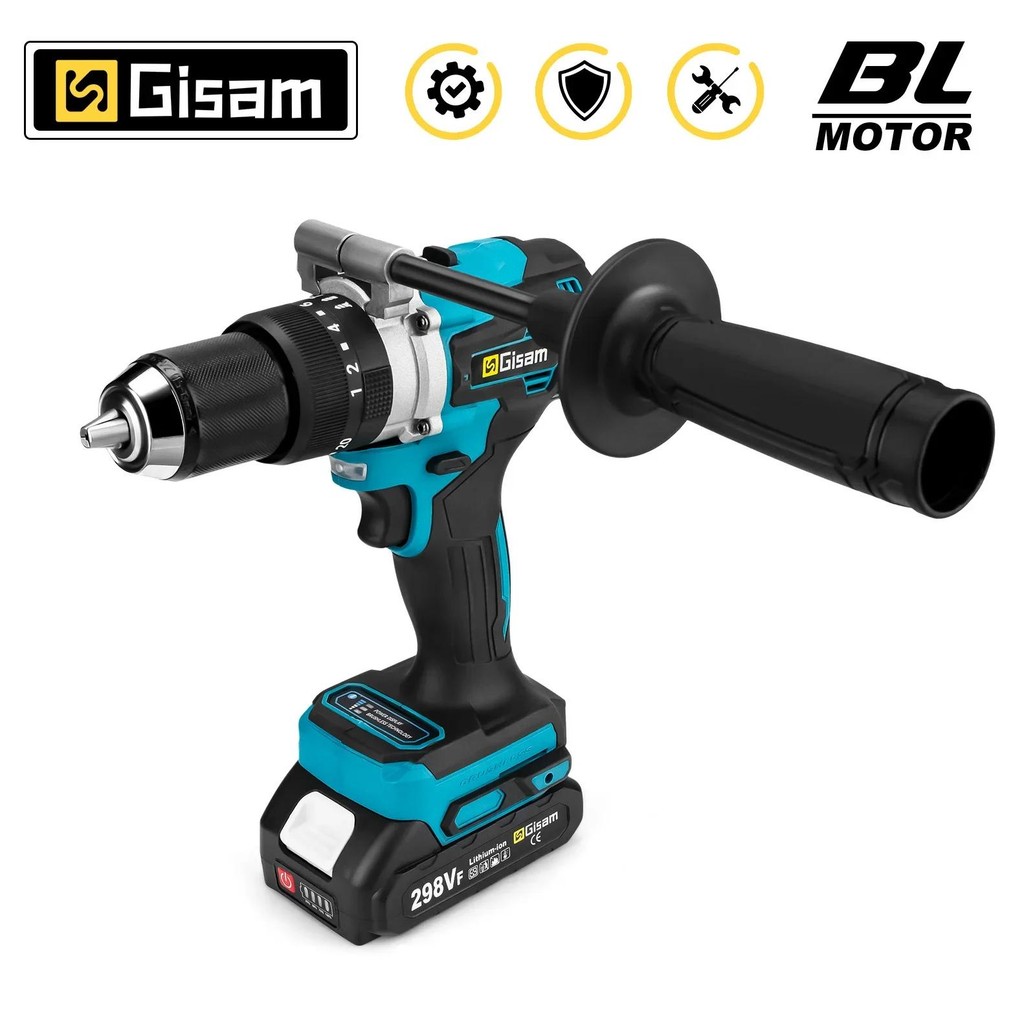 Jual 650Nm 13Mm Brushless Electric Drill 20+3 Torque Cordless Impact ...