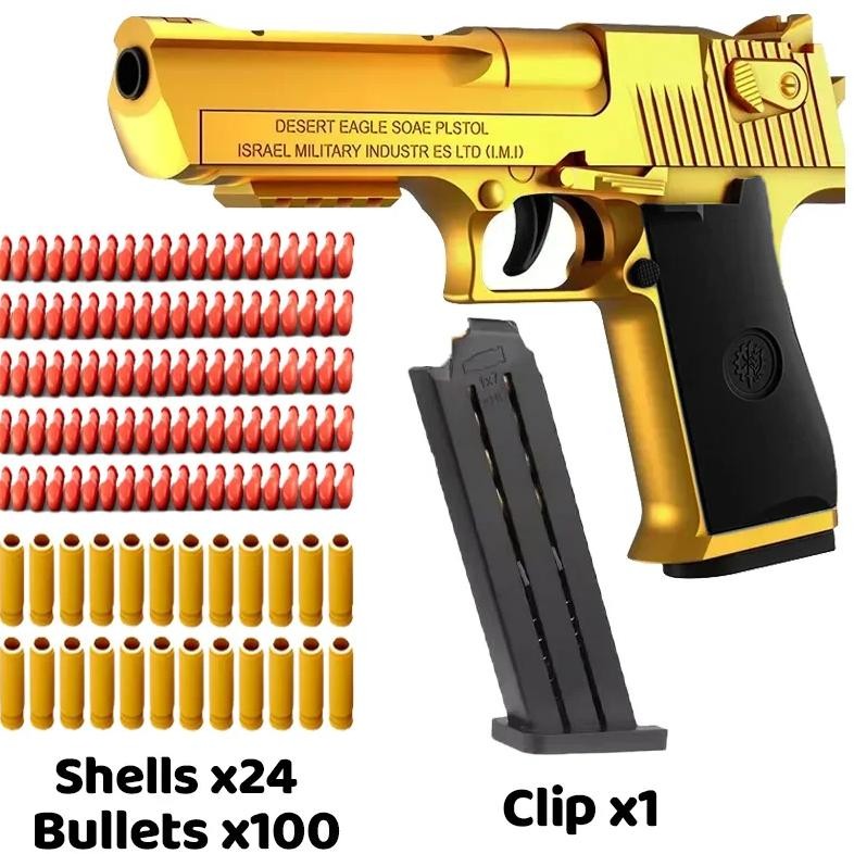 Jual Mechanical Automatic Desert Eagle Toy Gun Shell Ejection Airsoft ...