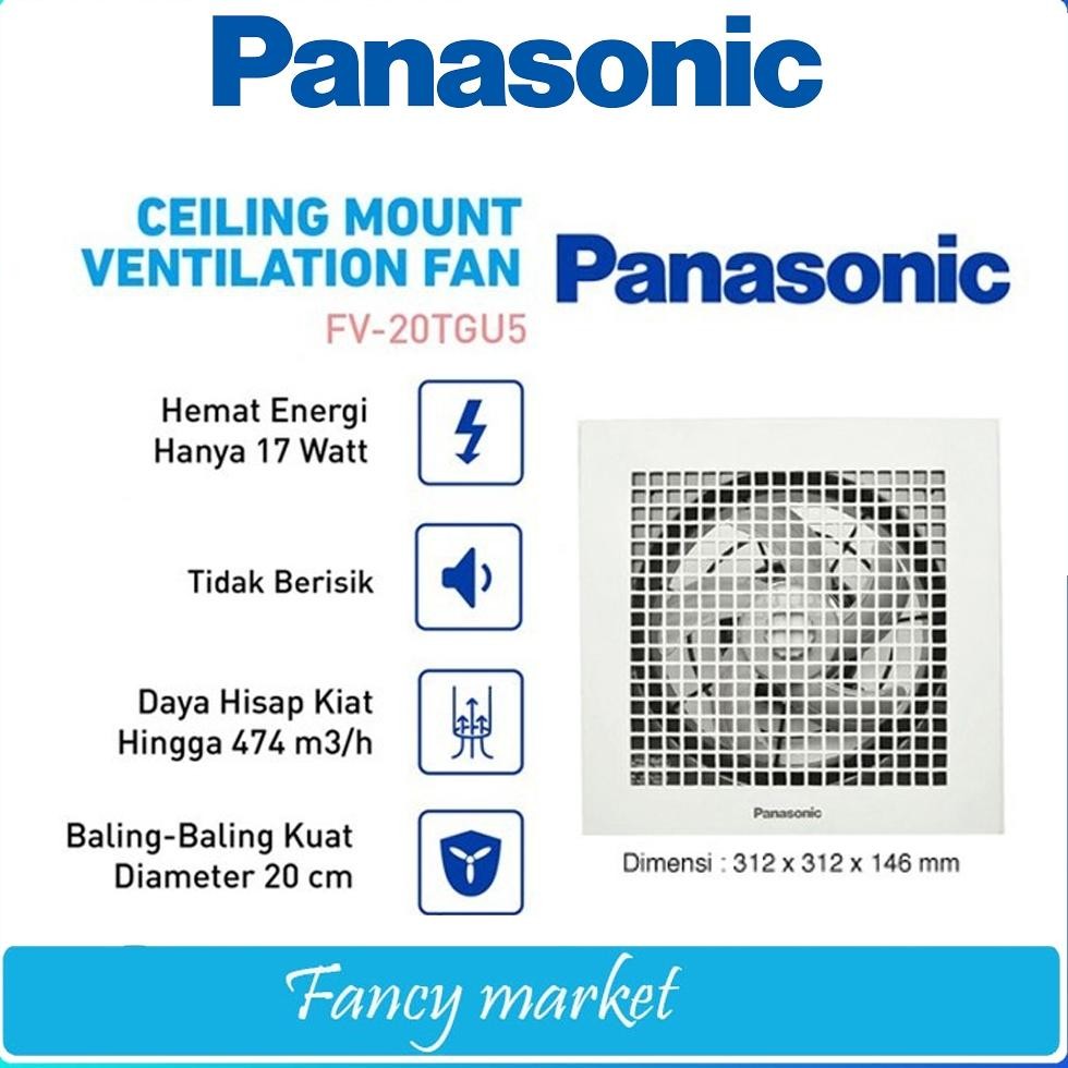 Jual EXHAUST FAN/HEXOS FAN PANASONIC Plafon FV 15 TGU/FV 20 TGU UKURAN ...