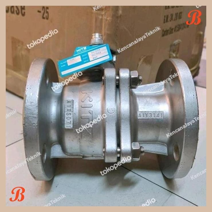 Jual [BSL] BALL VALVE STAINLESS FLANGE JIS 10K 4" INCH DN100 KITZ | Shopee Indonesia