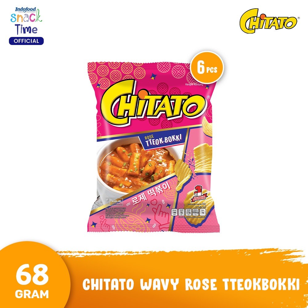 Jual Chitato Wavy Rose Tteokbokki 65 gr - 6 Pcs | Shopee Indonesia