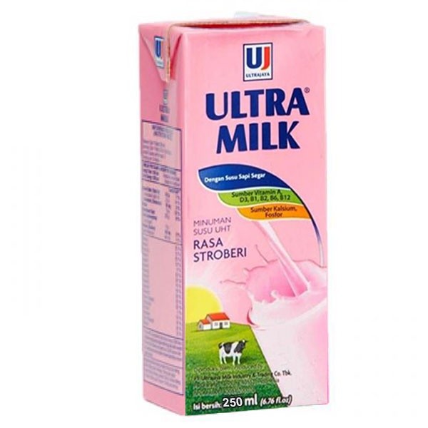 Jual Ultra UHT Milk Strawberry 250 Ml | Shopee Indonesia