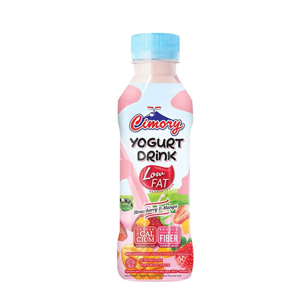 Jual CIMORY YOGURT DRINK LOW FAT STRAWBERRY MANGO 240 ML | Shopee Indonesia