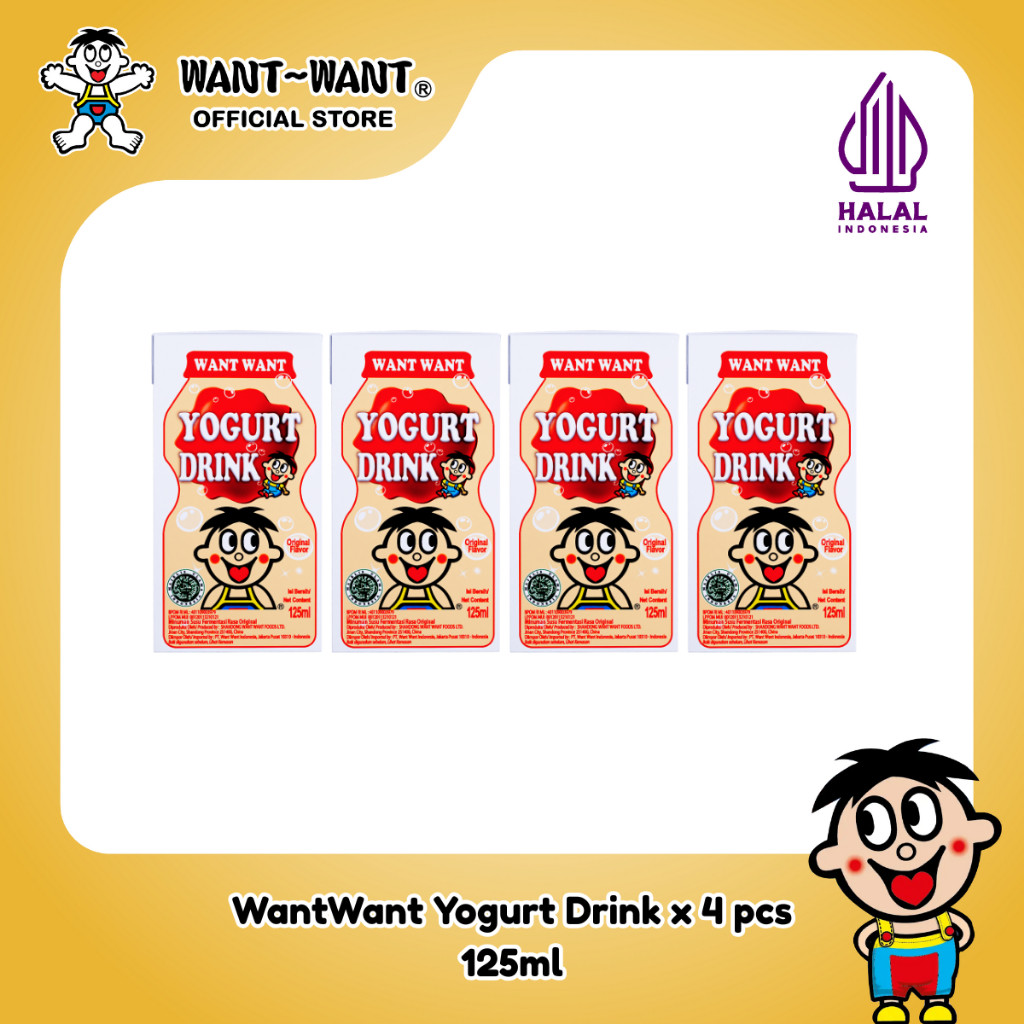 Jual Want Want HALAL Yogurt Drink Minuman Yoghurt 125ml x 4pcs | Shopee ...