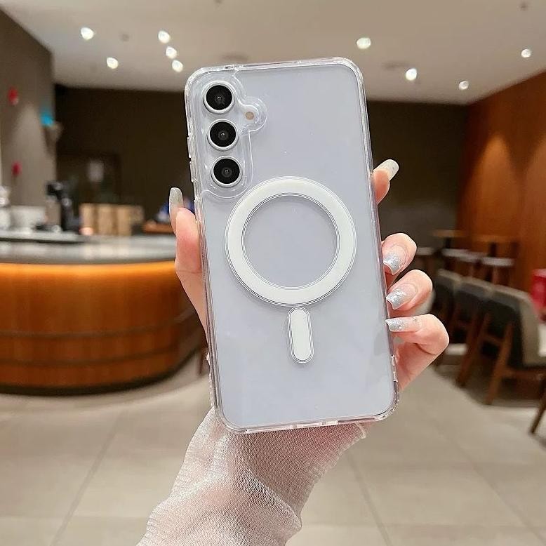 Jual Ghs-55 H-4 Magsafe Clear Hybrid Case Magnetic Samsung A06 A54 A15 ...