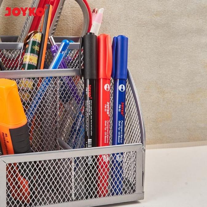 Jual Ready JOYKO PERMANENT MARKER DUAL TIP 0.7 BLACK BLUE RED SPIDOL ...