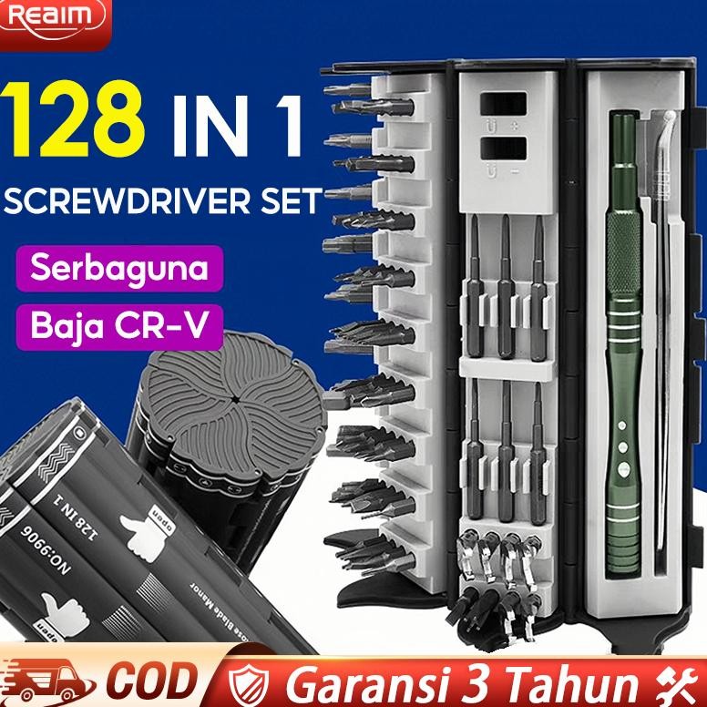 Jual 128 IN 1 SET OBENG PRESISI DENGAN MATA BOR MAGNET MULTI-FUNGSI ALL ...