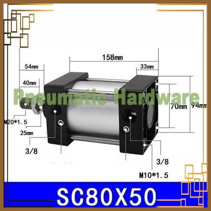 Jual [TAM] SC80X50 SC80*50 SC80-50 SC 80 X 50 PNUEMATIC STANDARD CYLINDER KF50 | Shopee Indonesia