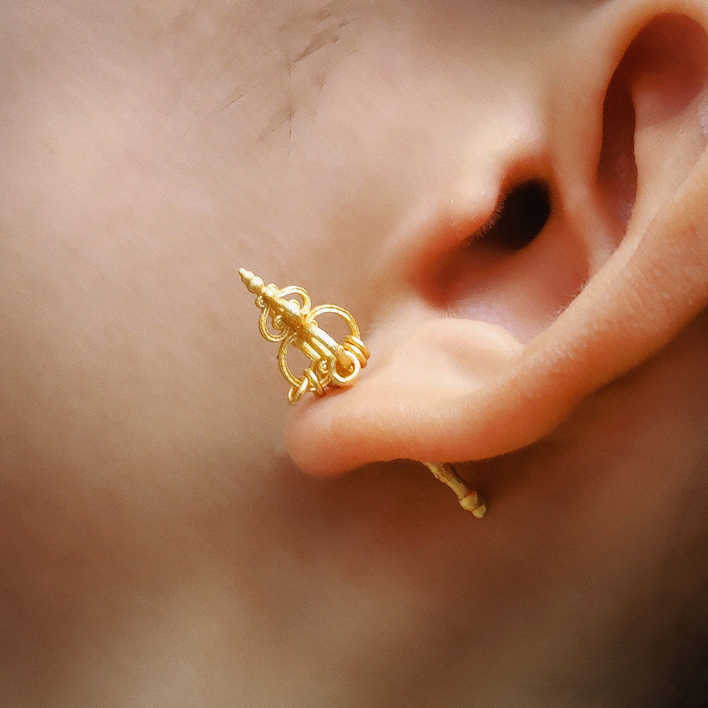 Jual Ksitigarbha Bodhisattva Statue Cane Staff Zen Staff Earrings Tang ...