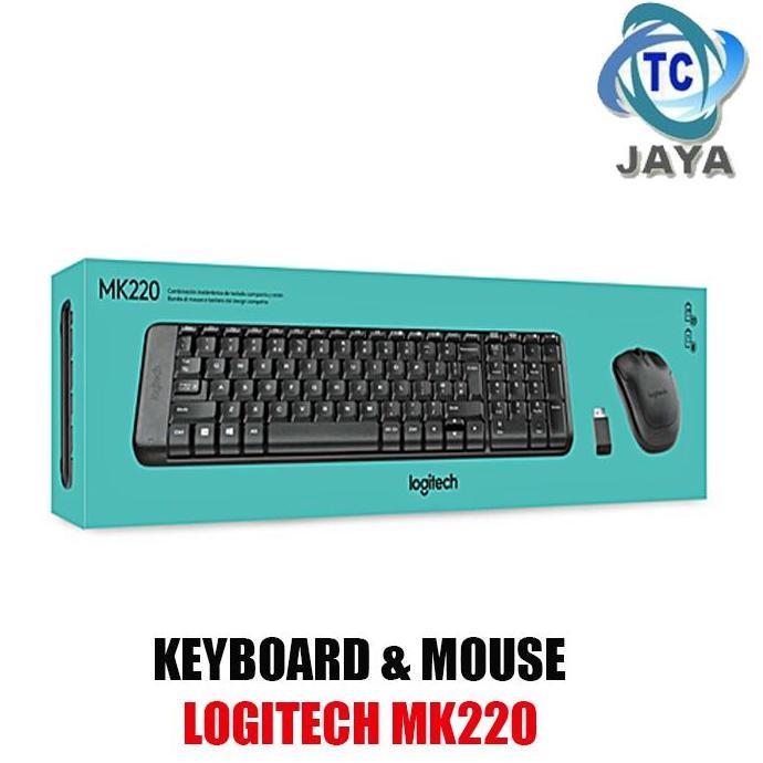 Jual Keyboard Mouse Logitech Mk 220 Wireless Original Berkualitas ...