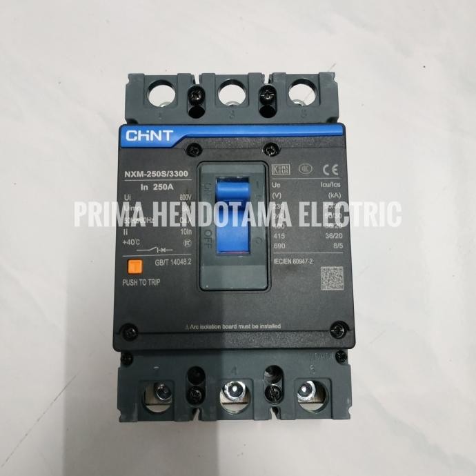 Jual MCCB CHINT 250A/3P NXM-250S/3300 | Breaker CHINT 250A 3 Pole ...