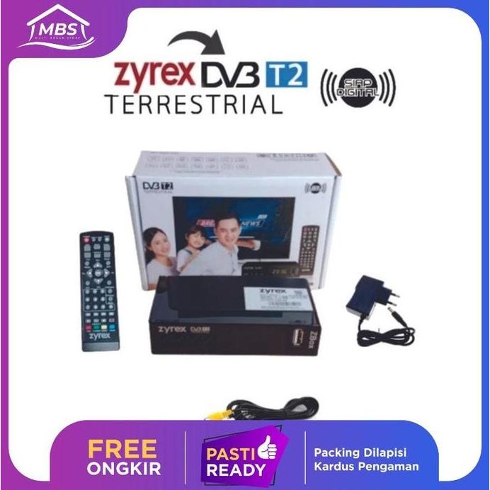 Jual BEBAS ONGKIR - set top box tv digital STB Zyrex DVB T2 Resmi kominfo dan SNI | Shopee Indonesia