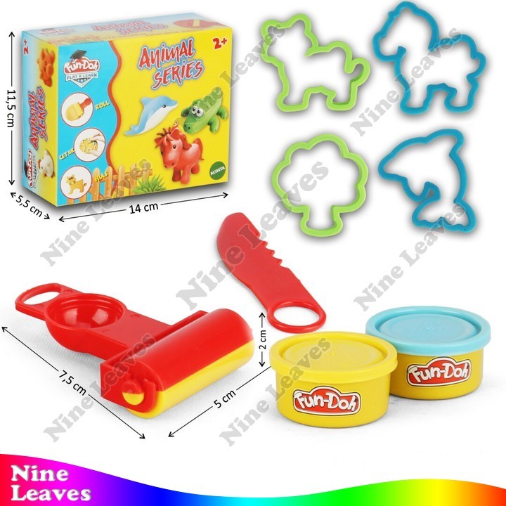 Jual Mainan Anak Lilin Fundoh Fun-Doh Cetakan Hewan + Refill 2 Pcs ...