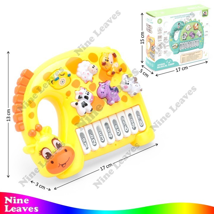 Jual Mainan Baby Musical Alat Musik Piano Jerapah Suara Lampu Animal ...