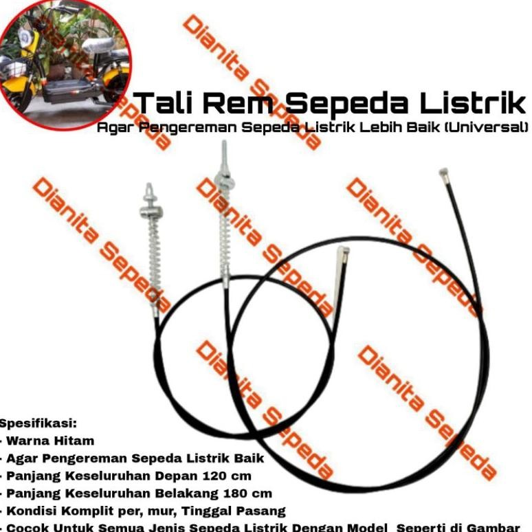 Jual Tali Rem Sepeda Listrik Depan Belakang E-Bike Sparepart Selis ...