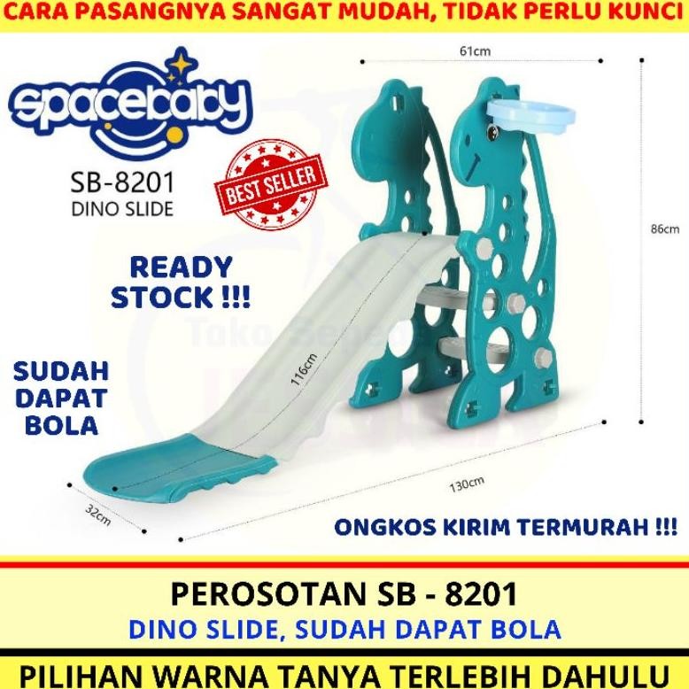 Jual ready mainan anak perosotan + ayunan spacebaby sb - 8201 8202 dino slide swing cocok untuk ...