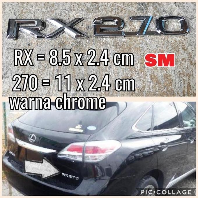 Jual Promo emblem tulisan RX 270 RX 300 RX 330 RX 350 EMBLEM BAGASI ...