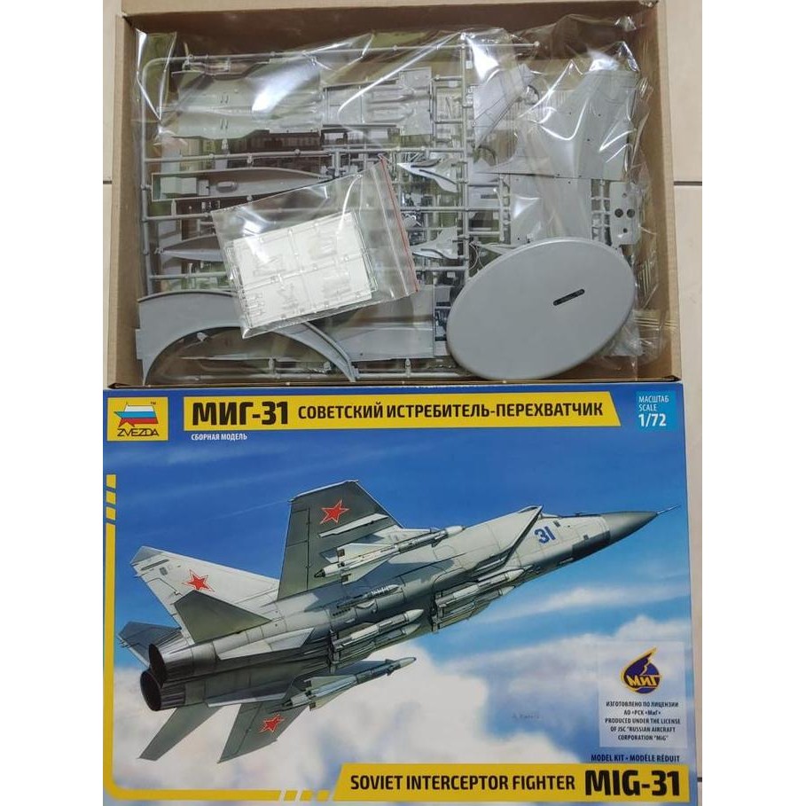 Jual Mokit Zvezda 7229 MIG-31 Foxhound Soviet Interceptor Fighter 1/72 ...