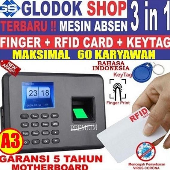 Jual MESIN ABSENSI / MESIN ABSEN / SIDIK JARI / FINGER PRINT A3 | Shopee Indonesia