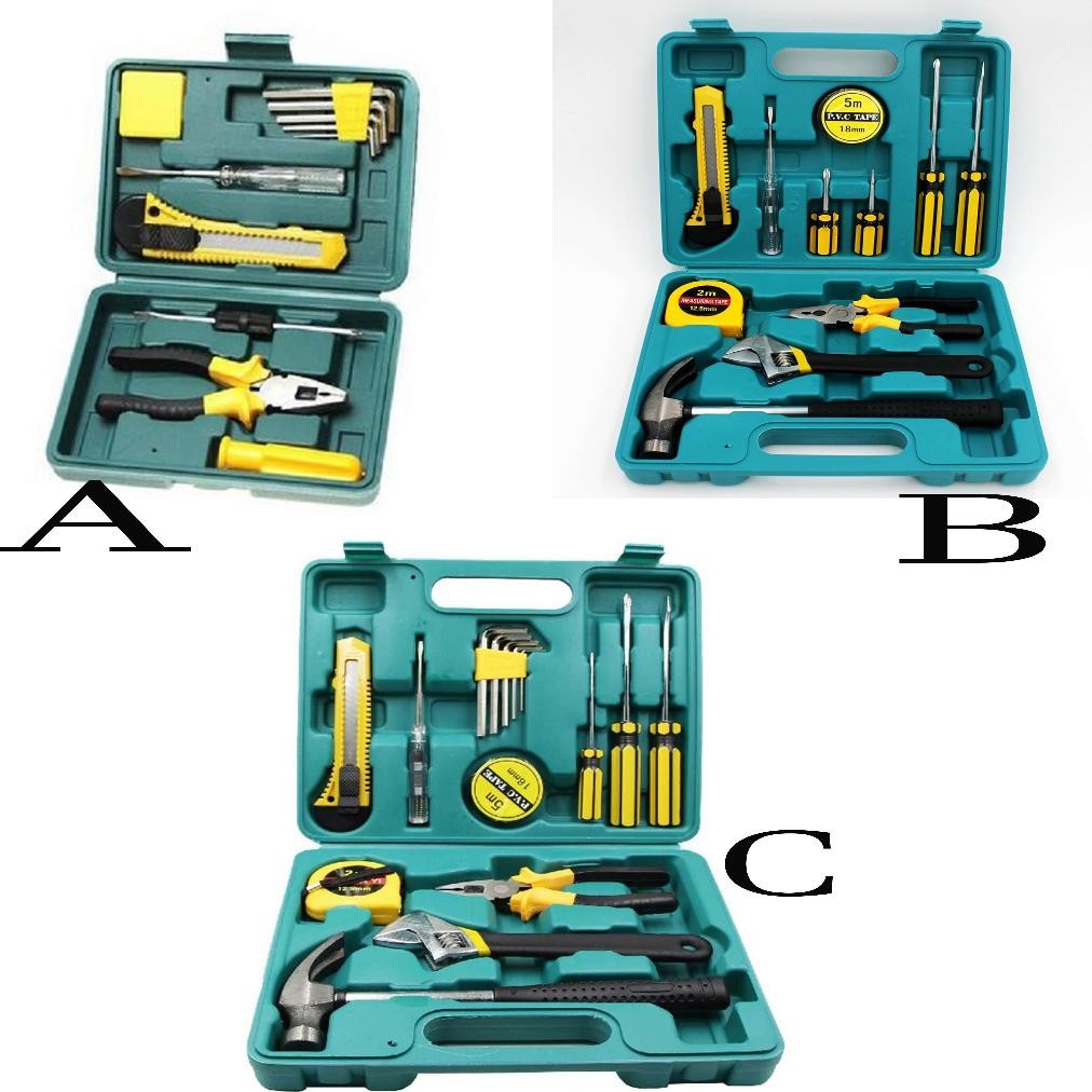 Jual YZ Alat Tukang Perkakas Tool Set Tool Box Obeng Kunci L Palu Tang ...