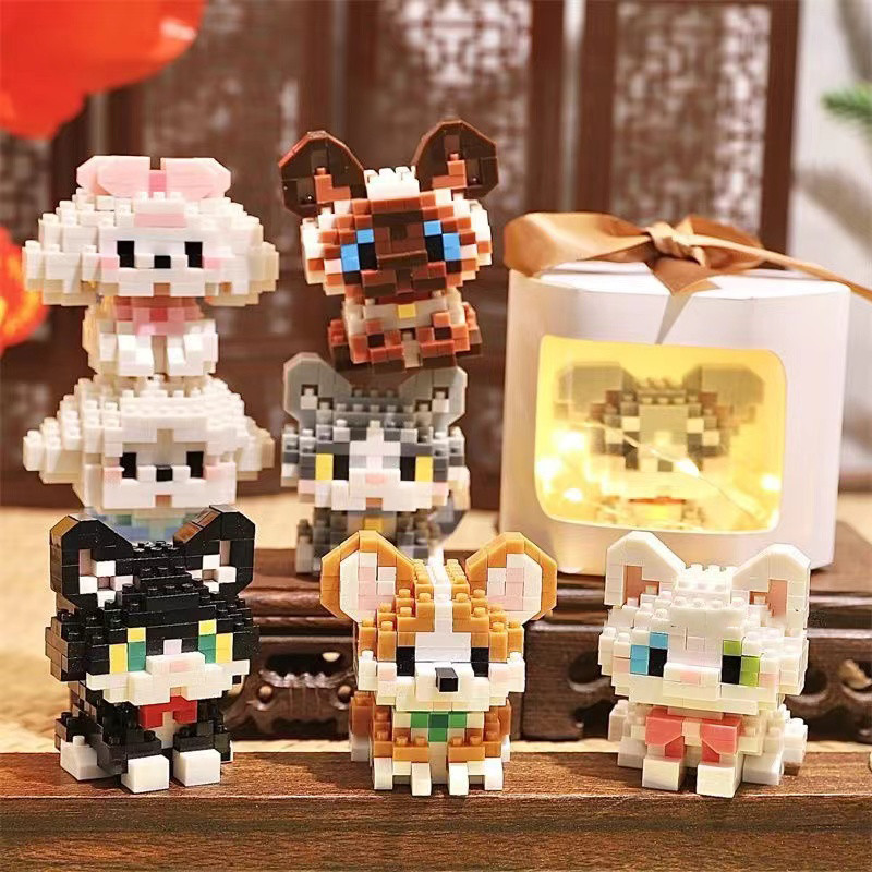 Jual Nano Block Kucing Puzzle Bricks Cat Mainan Balok Susun Nano Block ...