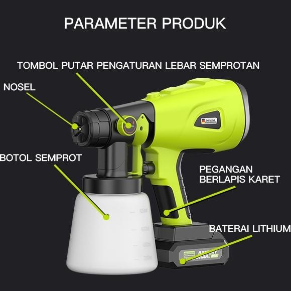 Jual YZ ZPER Alat cat Semprot listrik spraygun kompresor mini cat ...