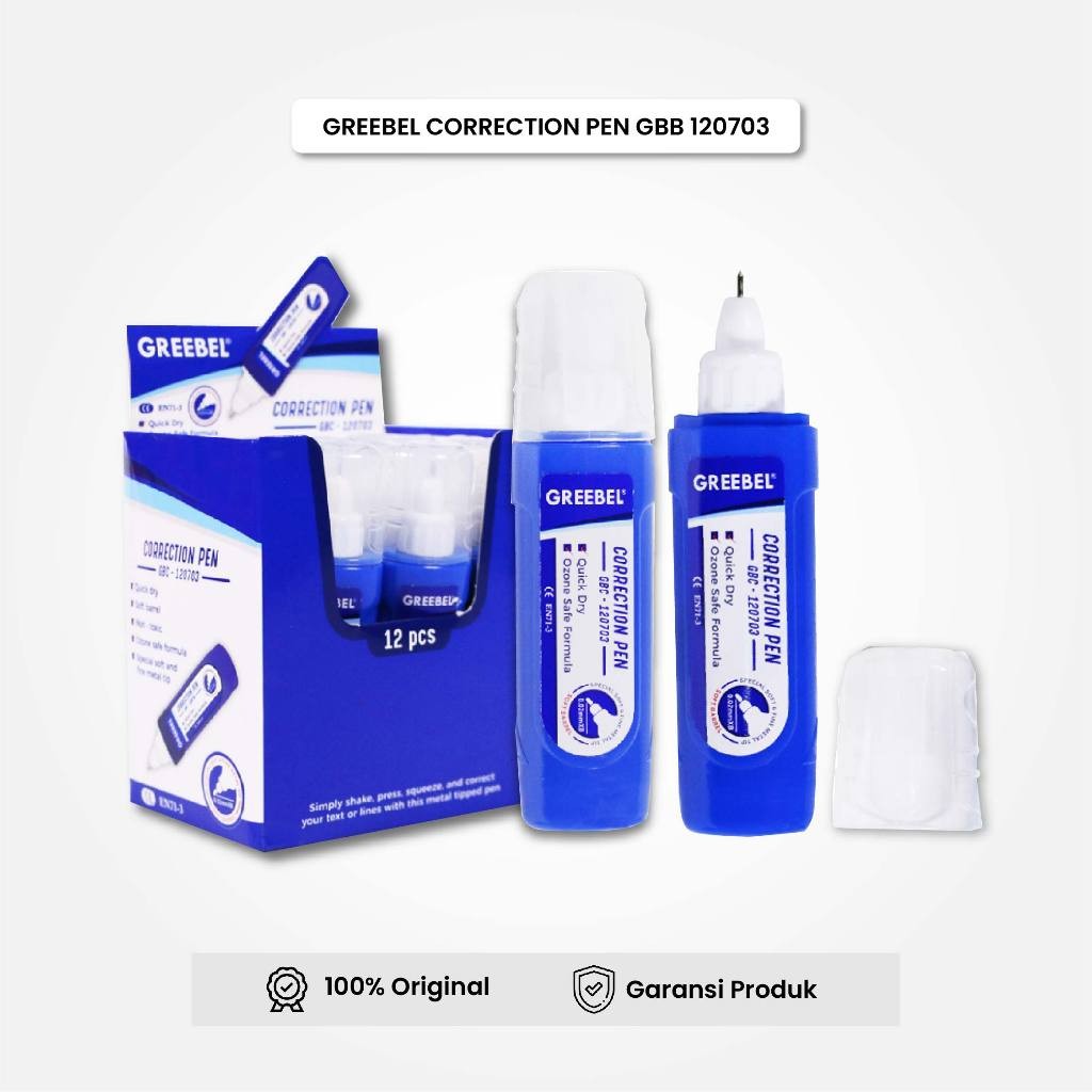 Jual Greebel Tip-Ex Cair GBC120703 [ 1 PCS ] Tipe X Correction Pen ...