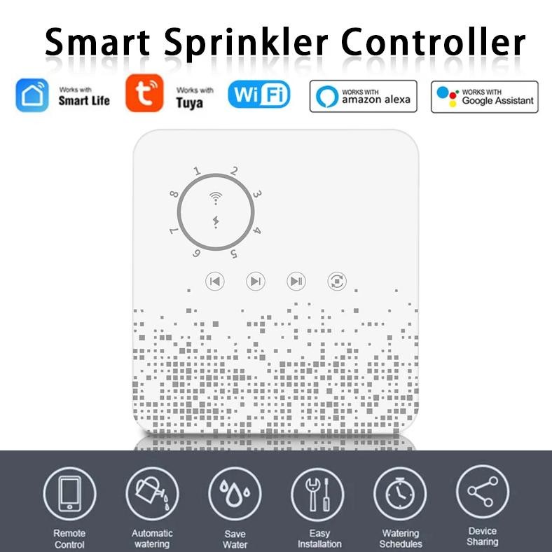 Jual Tuya Wifi Sprinkler Controller Smart Irrigation Timer 8 Zones ...