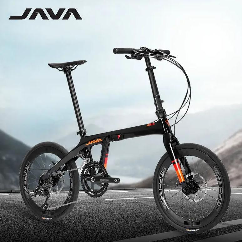 Jual Java Aria Carbon Fiber Folding Bike 18 Speed 20 Inch Pull Wire ...