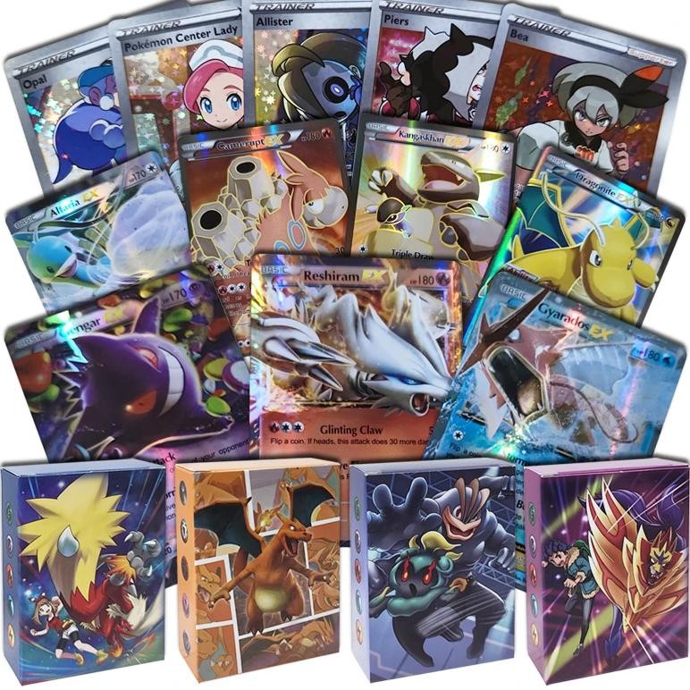 Jual 60Pcs/Box Ultra Rare Pokemon Cards Bundle Vmax/Gx/Ex/Energy ...