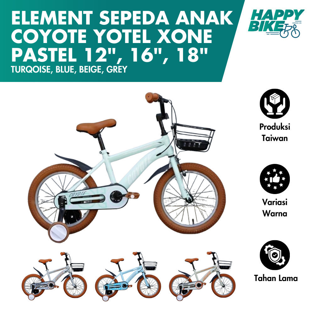 Jual ELEMENT SEPEDA ANAK COYOTE YOTEL XONE PASTEL 12,16,18 INCH | Shopee Indonesia