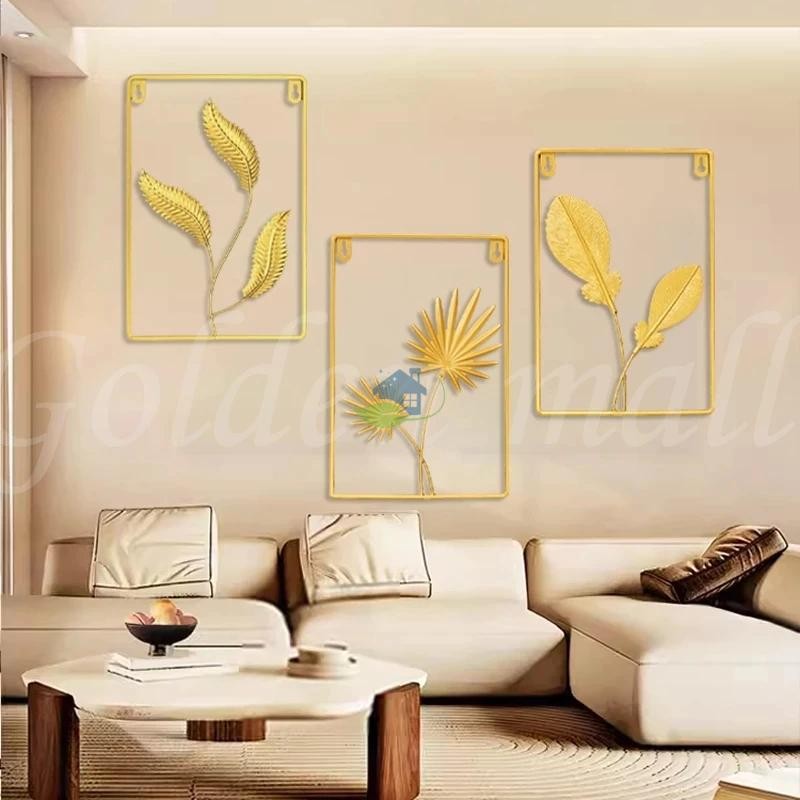Jual Cod Mural Tanaman Besi / Lukisan Dekoratif Daun Emas / Gaya ...